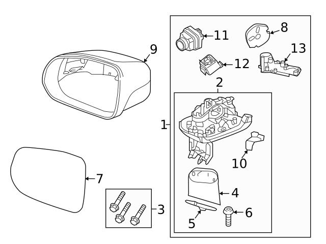 Genuine Volvo 31477625 Door Mirror Housing; Right - Volvo