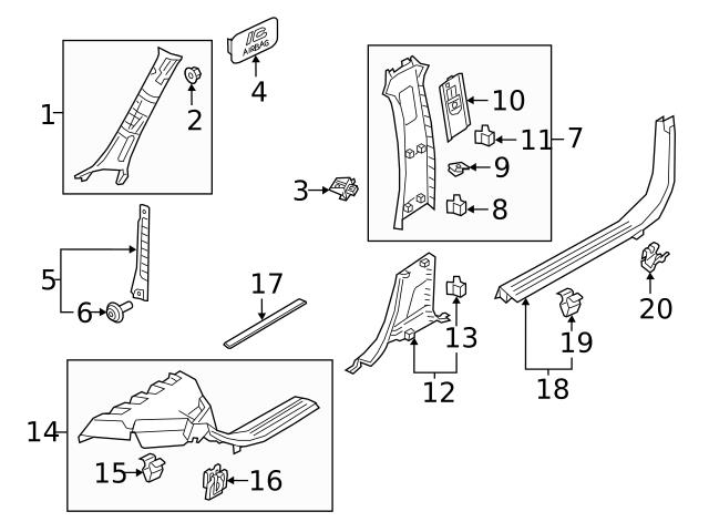 Genuine Volvo 31484194 Door Trim Sill Plate Insert; Left, Right - Volvo