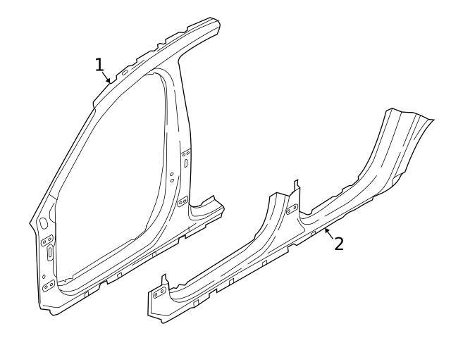 Genuine Volvo 31484845 Rocker Panel; Left - Volvo