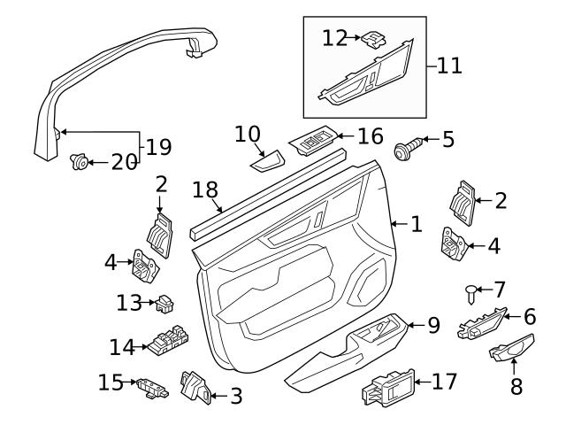 Genuine Volvo 31490079 Door Interior Trim Panel; Right - Volvo