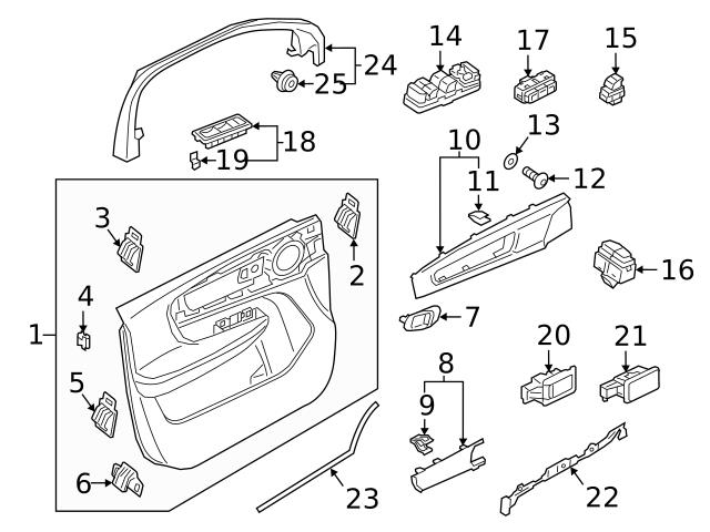 Genuine Volvo 31490089 Door Trim Molding; Left - Volvo