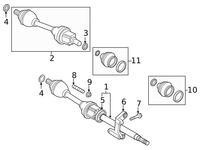 Genuine Volvo 31492052 CV Joint Boot Kit; Right Inner - Volvo