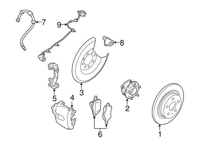 Genuine Volvo 31499632 Disc Brake Rotor; Rear Left or Right - Volvo ...