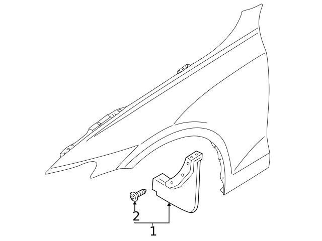 Genuine Volvo 31650287 Mud Flap; Front - Volvo