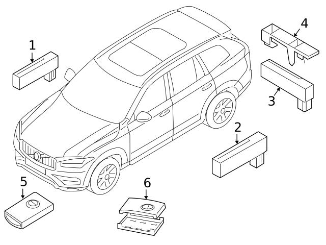 Genuine Volvo 31652607 Remote Control Transmitter for Keyless Entry and ...