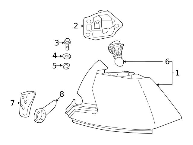 Genuine Volvo 31656954 Tail Light Cover; Left - Volvo
