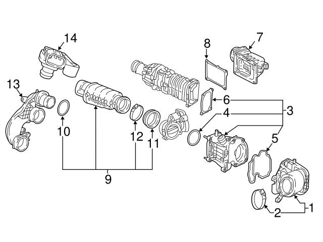 Genuine Volvo 31657724 Engine Air Intake Resonator; Front - Volvo