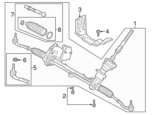Genuine Volvo 31658181 Tie Rod End; Left - Volvo