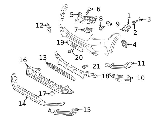 Genuine Volvo 31663503 Bumper Cover Bracket; Right - Volvo