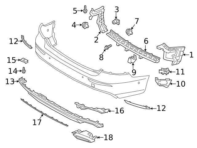 Genuine Volvo 31663881 Bumper Cover Support Rail Spacer - Volvo