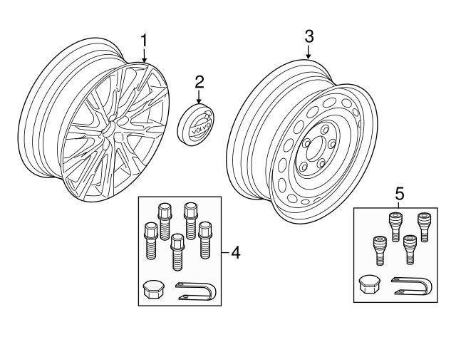 Genuine Volvo 31664056 Spare Tire Jack Handle / Wheel Lug Wrench - Volvo