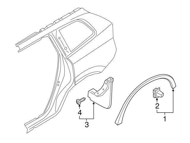 Genuine Volvo 31664101 Mud Flap; Rear - Volvo | 31399346