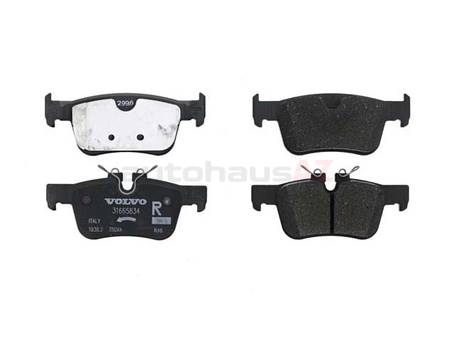 Genuine Volvo 31665837 Brake Pad Set; Rear - Volvo | 31423653 32287430