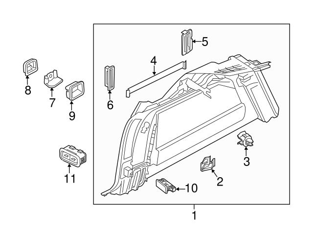 Genuine Volvo 31674801 Liftgate Release Switch; Right - Volvo | 31376890