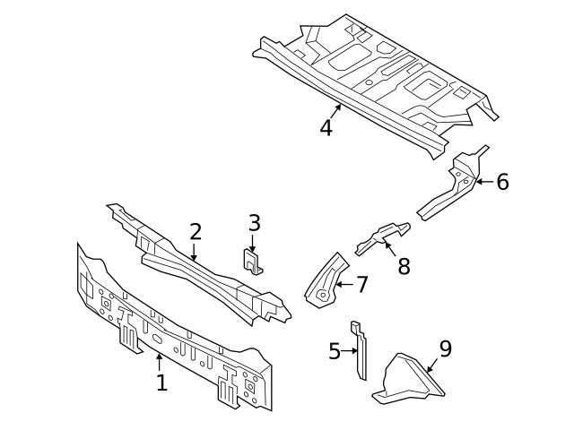 Genuine Volvo 31675354 Quarter Panel Gutter; Left Lower - Volvo