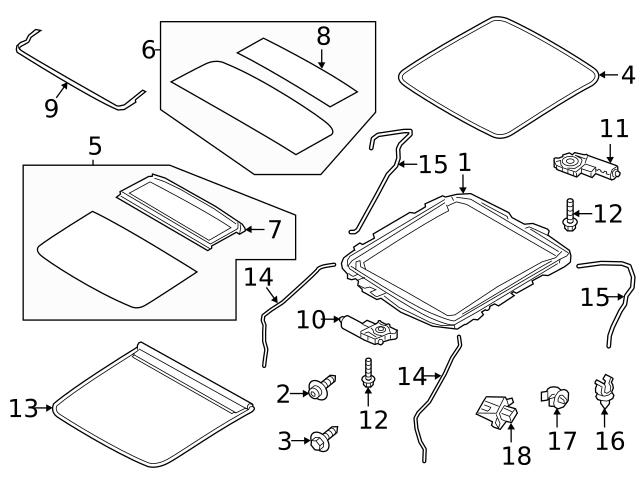 Genuine Volvo 31675443 Sunroof Cover - Volvo