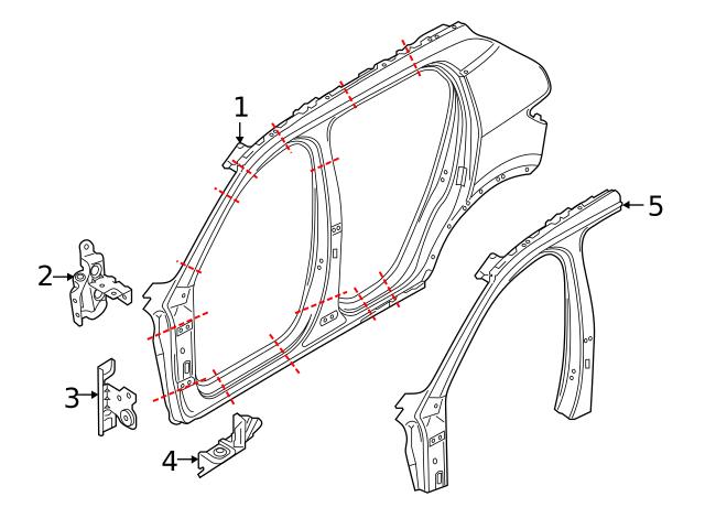 Genuine Volvo 31675829 Uniside Bracket; Left - Volvo