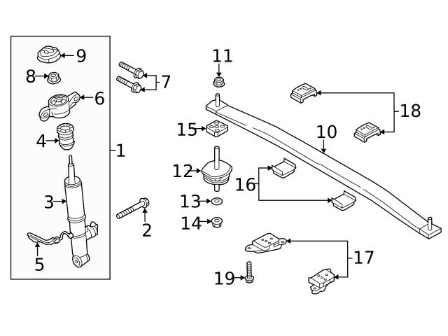 Genuine Volvo 31681974 Shock Absorber; Rear Left - Volvo