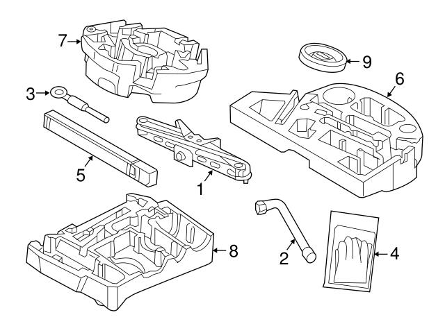 Genuine Volvo 31682250 Jack - Volvo | 31445372 31471905 31471906