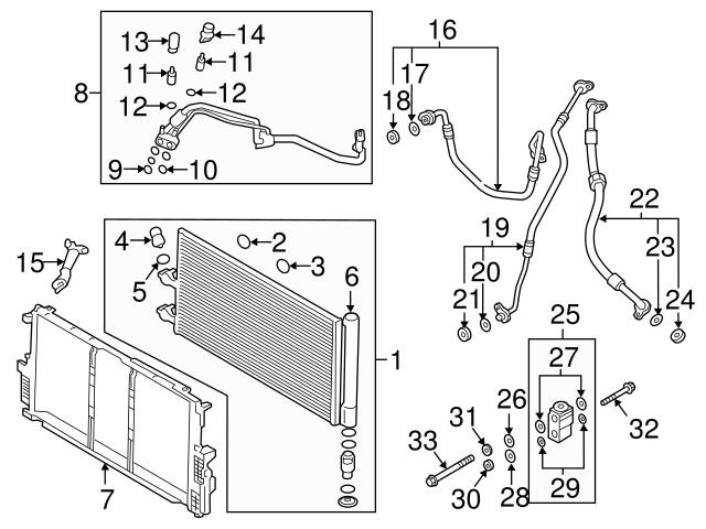 Genuine Volvo 31684307 A/C Condenser | 31410893 32208371