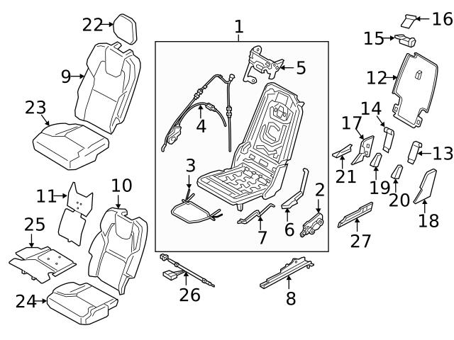 Genuine Volvo 31685131 Seat Back Recliner Adjustment Mechanism Cover ...