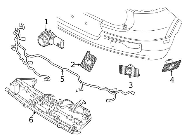 Genuine Volvo 31687083 Parking Aid System Wiring Harness - Volvo | 31499731