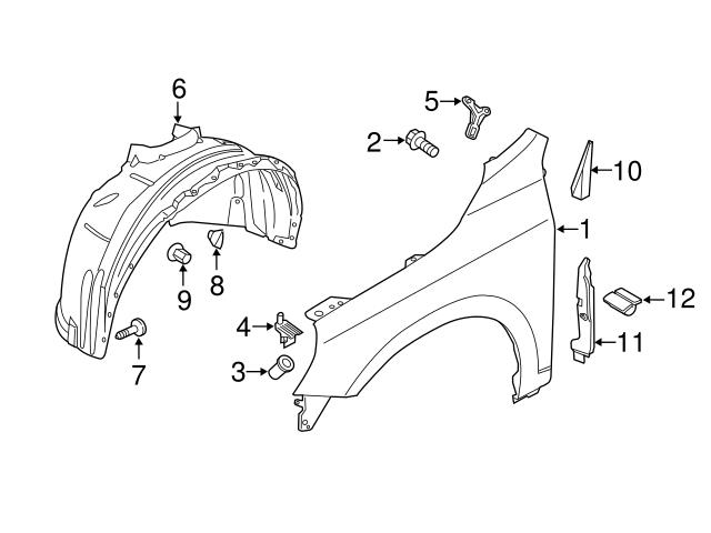 Genuine Volvo 31688196 Fender Seal; Left, Right - Volvo | 31299748 31391774