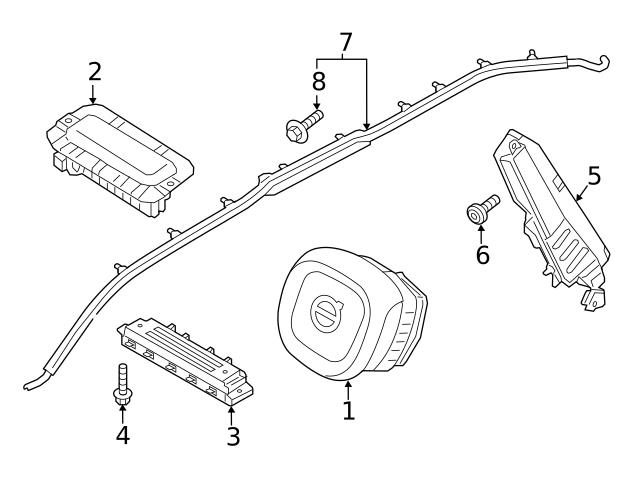 Genuine Volvo 31690435 Curtain Air Bag; Left - Volvo | 31410706