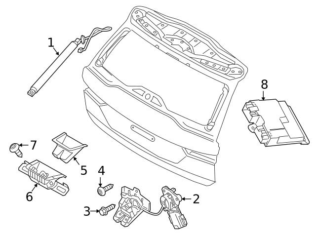 Genuine Volvo 31690924 Hatch Lift Support; Left, Right - Volvo | 31463261