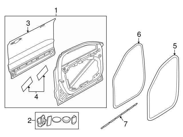 Genuine Volvo 31693184 Door Shell Seal; Right - Volvo