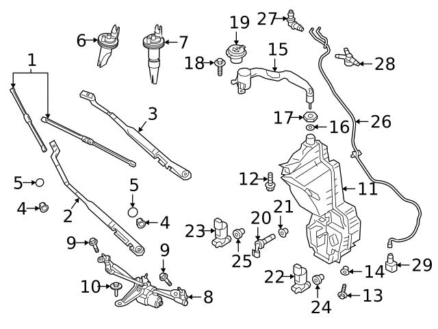 Genuine Volvo 31693567 Wiper Blade Assembly; Front - Volvo