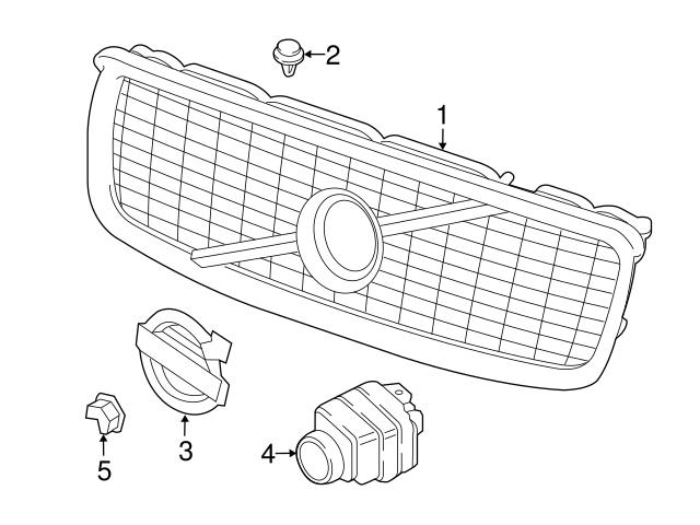 Genuine Volvo 31698388 Grille - Volvo