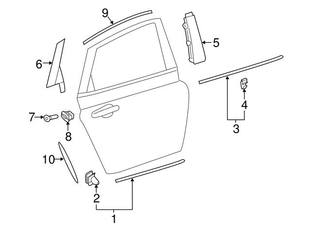 Genuine Volvo 31699864 Door Reveal Molding; Front Left - Volvo | 31371616