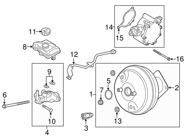 Genuine Volvo 32130228 Brake Fluid Reservoir - Volvo