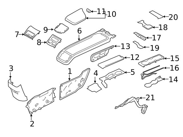 Genuine Volvo 32130845 Console Trim Panel - Volvo | 31497805