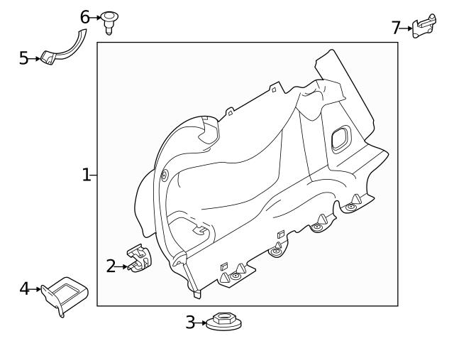 Genuine Volvo 32131237 Glove Box Door; Left - Volvo