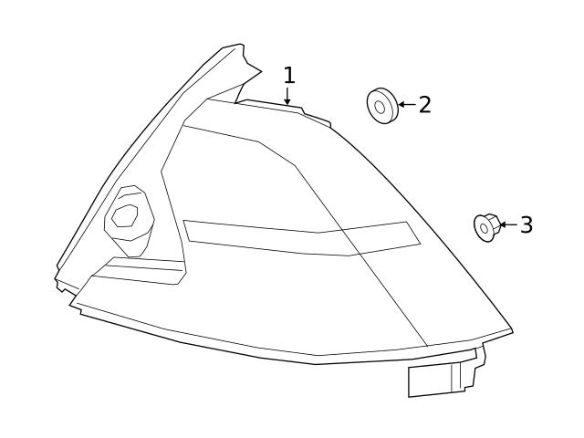 Genuine Volvo 32133722 Tail Light Assembly; Left - Volvo