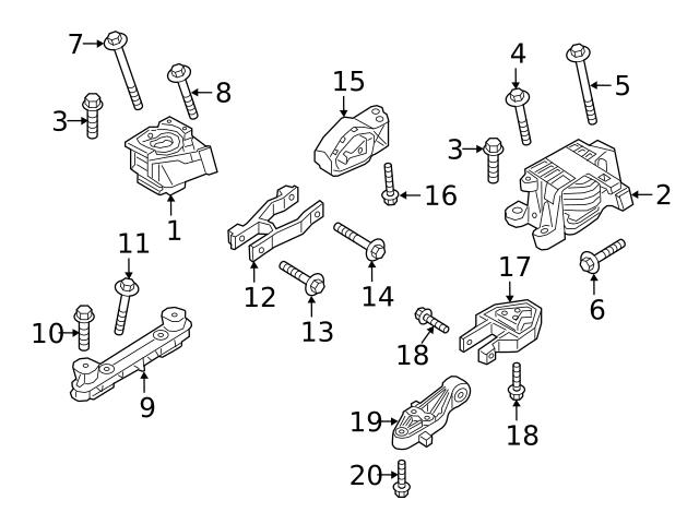 Genuine Volvo 32137250 Auto Trans Mount; Rear - Volvo | 32222106
