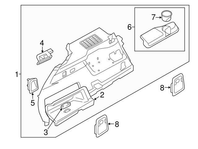 Genuine Volvo 32149823 Interior Quarter Panel Trim Panel Storage ...