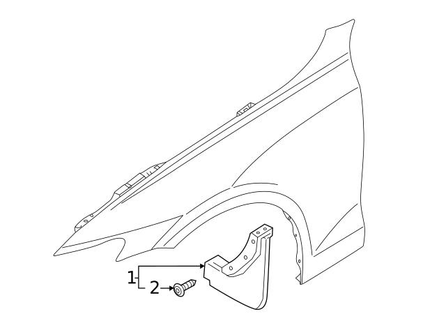 Genuine Volvo 32207208 Mud Flap; Front - Volvo
