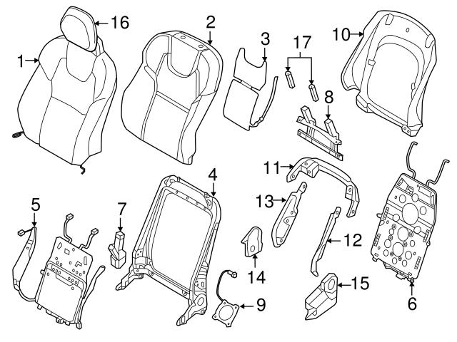 Genuine Volvo 32208548 Headrest; Left Rear, Right Rear - Volvo | 39843346