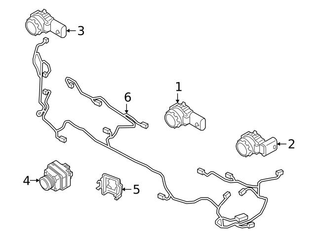 Genuine Volvo 32209487 Parking Aid Sensor; Front, Left Outer, Outer - Volvo