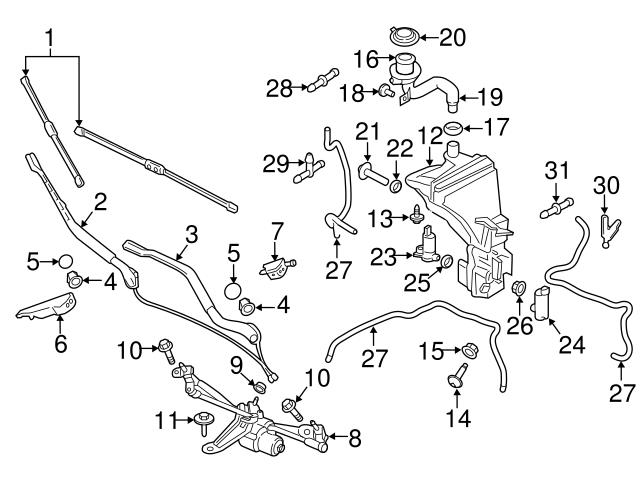 Genuine Volvo 32219081 Windshield Washer Nozzle; Left - Volvo | 31416263