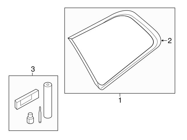 Genuine Volvo 32219269 Quarter Window Trim; Rear Right - Volvo | 31371236