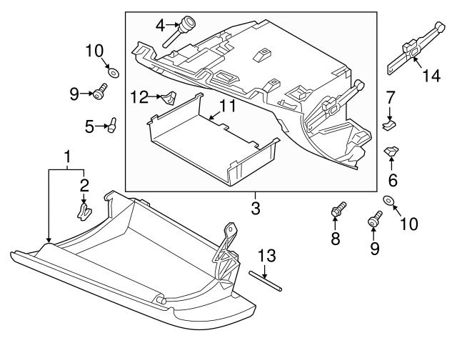 Genuine Volvo 32219733 Glove Box Door - Volvo | 31651470 31688715
