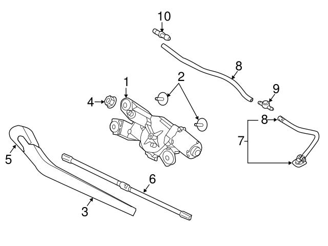 Genuine Volvo 32219751 Back Glass Wiper Arm; Rear - Volvo | 31378728