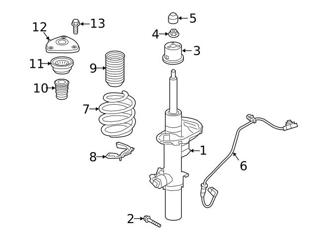 Genuine Volvo 32221003 Strut Mount; Right, Left - Volvo