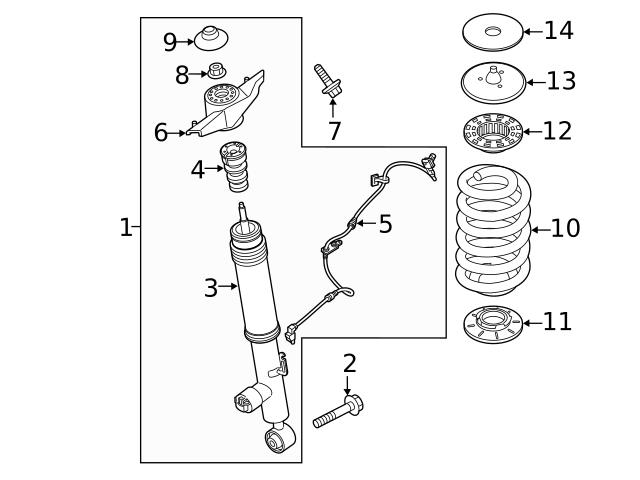 Genuine Volvo 32221536 Shock Absorber; Rear Right - Volvo