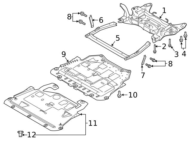 Genuine Volvo 32221842 Engine Cradle Bracket; Left - Volvo