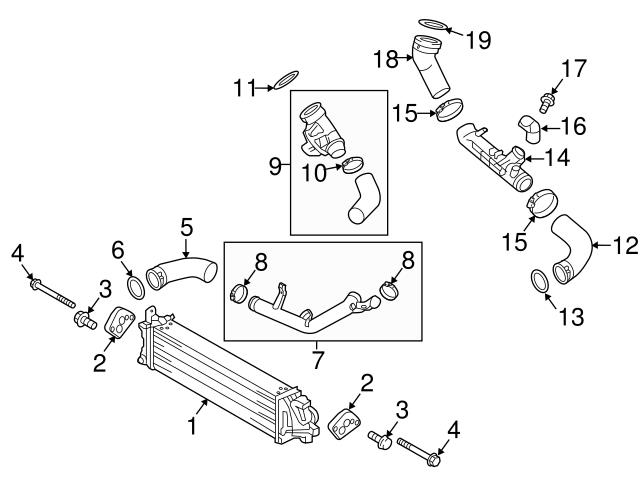 Genuine Volvo 32222071 Turbocharger Intercooler Pipe; Lower - Volvo ...